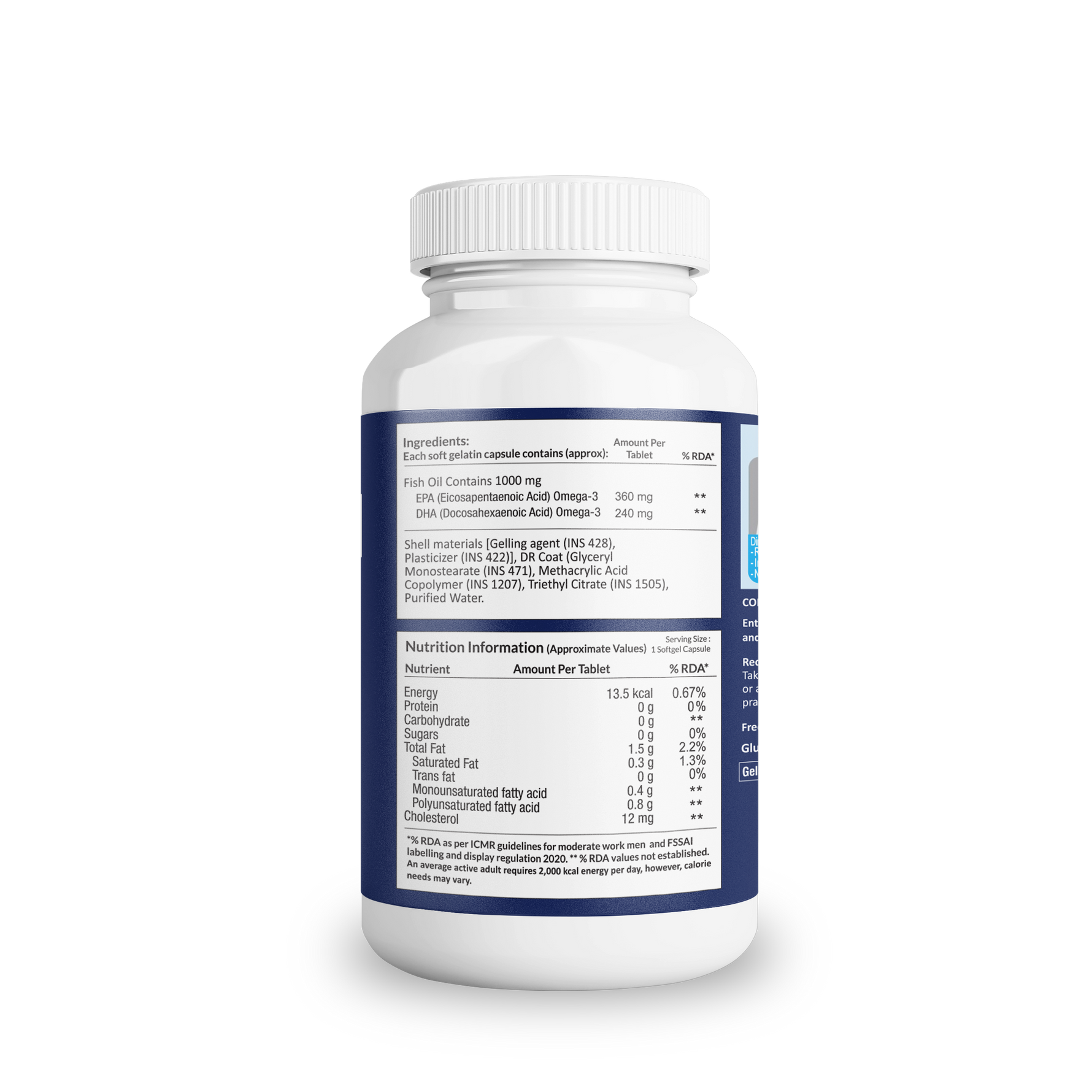 Aiwo Ultimate Omega 3 Double Strength 360mg EPA & 240mg DHA 1000mg ...
